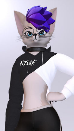 AZULE Furry Crop Top Hoodie Edition 2 | Official Merch – AZULE ...